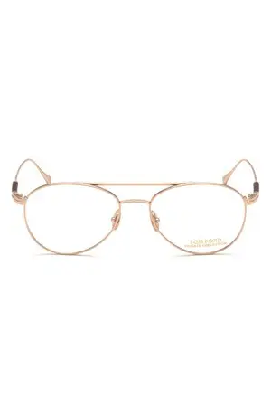 TOM FORD 54mm Pilot Optical Glasses - Rose Gold