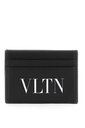Valentino Garavani Vltn Logo Printed Cardholder - Black
