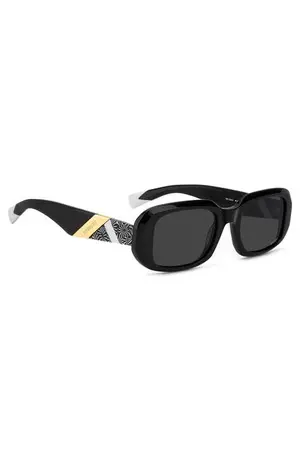 Missoni 52mm Rectangular Sunglasses - Black/ Grey