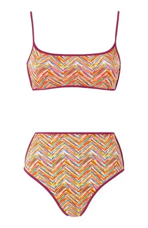 Missoni Reversible Printed Bikini With High-waisted Bottom - Multicoloured