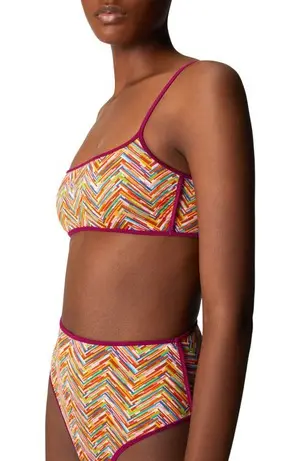Missoni Reversible Printed Bikini With High-waisted Bottom - Multicoloured