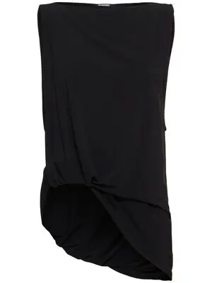 Jacquemus JACQUEMUS Le Haut Peplo Draped Satin Top - Black