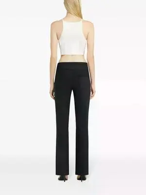 COURREGES Ribbed-knit Crop Top
