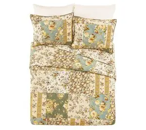 MODERN HEIRLOOM Floral Patch 3-pc Full/queen Qu Ilt Set - One-color