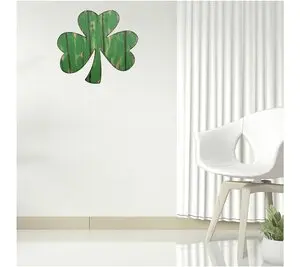 YOUNG'S INC. Young's Wood Shamrock Wall Art - One-color