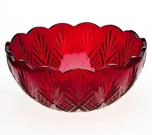 GODINGER Dublin Crystal Red Serving Bowl - One-color