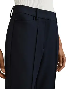 REISS Petite Gabi Flare Pants - Navy