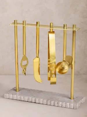 GAURI KOHLI Jubel Bar Tools Set - Beige