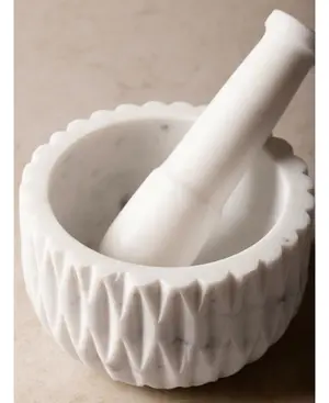 GAURI KOHLI Russell Marble Mortar And Pestle