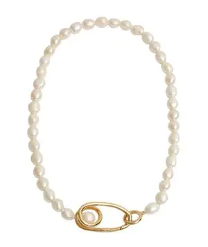 Cos Coiled Freshwater Pearl Necklace Bronze