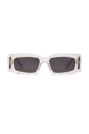 Alaïa Rectangular Sunglasses - Crystal & Grey