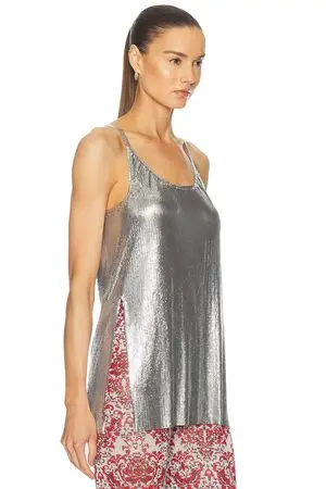 Rabanne Metallic Top - Silver