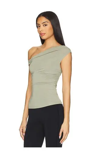 Superdown Moxie One-shoulder Top - Sage