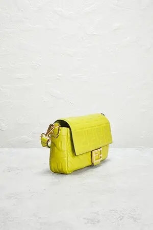 Fendi Embossed Ff Baguette Shoulder Bag