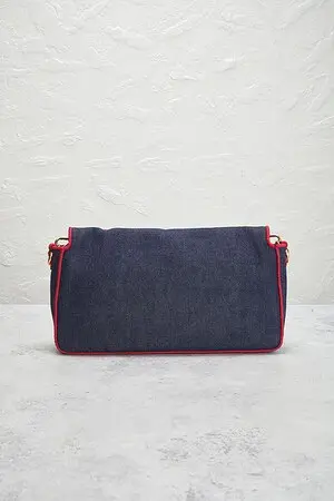 Fendi Denim Baguette Nm Shoulder Bag