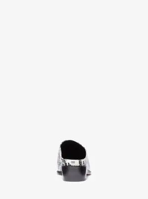 Michael Kors Nash Snake Embossed Leather Mule