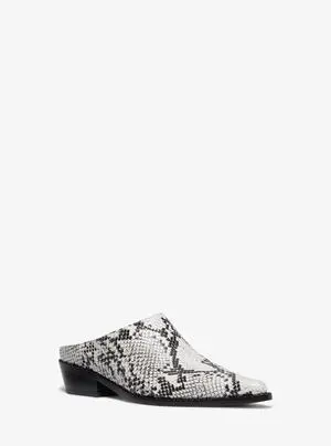 Michael Kors Nash Snake Embossed Leather Mule