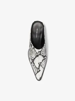Michael Kors Nash Snake Embossed Leather Mule