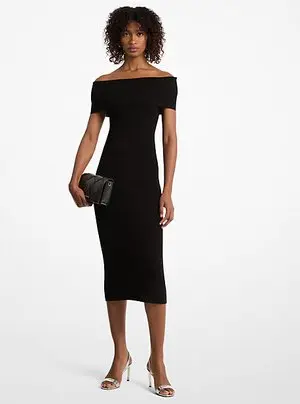 michael kors studded stretch knit dress Michael Kors