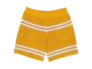 Burberry Icon Stripe Pointelle Knit Shorts - Marigold