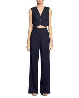 Sandro Sequin Suit Pants - Black