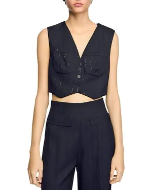Sandro Sequined Vests For Women