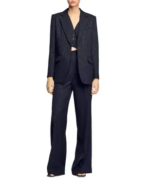 Sandro Sequin Suit Jacket - Black