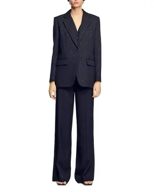 Sandro Sequin Suit Jacket - Black