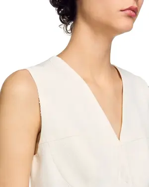 Sandro Cropped Jacket - Ecru
