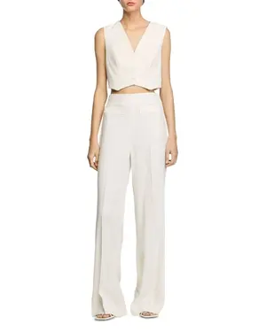 Sandro Cropped Jacket - Ecru