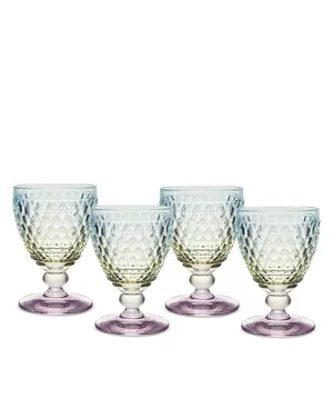 VILLEROY & BOCH Boston Pearl Crystal Goblet, Set Of 4 - Multi