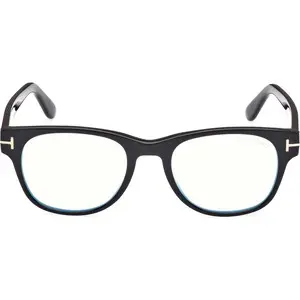 TOM FORD TOM FORD 52mm Square Optical Glasses Black Eco/t Logo