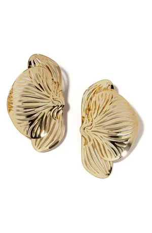 JENNIFER FISHER Orchid Stud Earrings - Yellow Gold