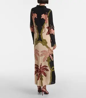 Johanna Ortiz Sequined Printed Silk Tunic
