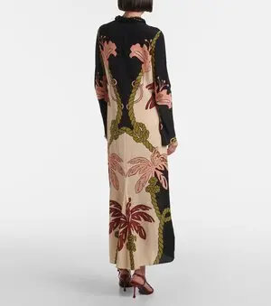 Johanna Ortiz Sequined Printed Silk Tunic