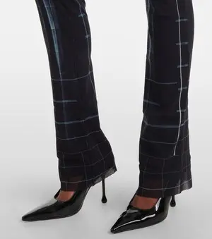 JEAN PAUL GAULTIER Squeletor Semi-sheer Mesh Straight Pants - Blue