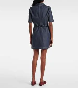 Gucci Horsebit Belted Denim Minidress