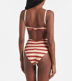 Johanna Ortiz Striped Bikini Top - Multicoloured