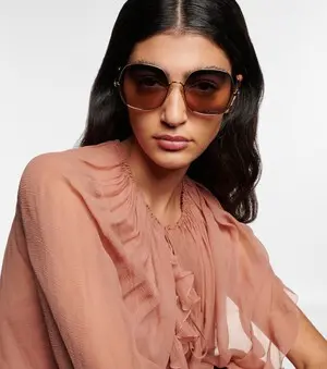 Chloé Aly Oversized Sunglasses - Multicoloured