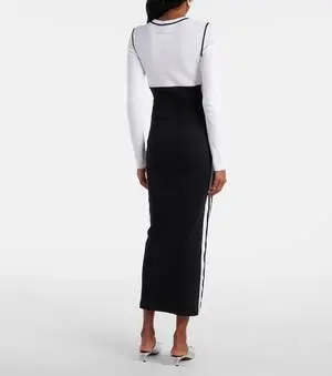 JEAN PAUL GAULTIER Logo Cotton-blend Jersey Maxi Dress