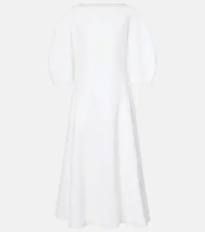White Linen Midi Dresses