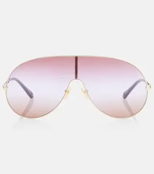 Chloé Aly Shield Sunglasses - Red