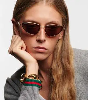 Gucci Logo Cat-eye Sunglasses