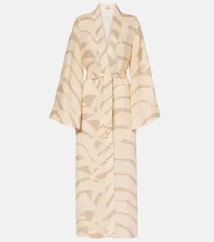 Johanna Ortiz Printed Linen Beach Cover-up - Beige