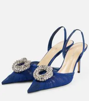 Mach & Mach Galaxy 85 Tulle Slingback Pumps
