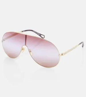 Chloé Aly Shield Sunglasses - Red
