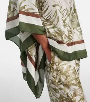 Brunello Cucinelli Printed Silk Kaftan