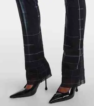 JEAN PAUL GAULTIER Squeletor Semi-sheer Mesh Straight Pants - Blue