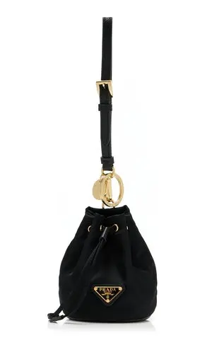 Prada Mini Re-nylon Bag Charm - Black