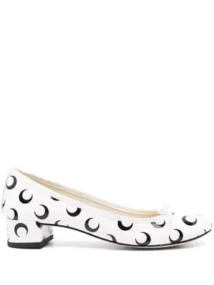 MARINE SERRE X Repetto Camille 35mm Pumps - White